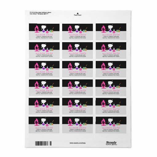 Pink Science Lab Label | Zazzle