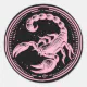 Pink Scorpion Astrology Zodiac Sign Scorpio Classic Round Sticker | Zazzle
