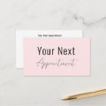 Pink Script Beauty Salon Spa Appointment Card | Zazzle