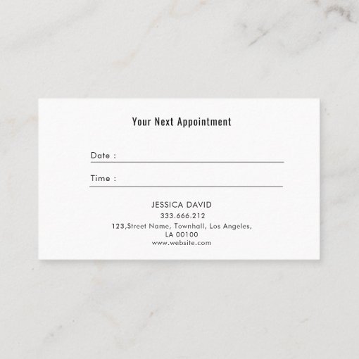 Pink Script Beauty Salon Spa Appointment Card | Zazzle