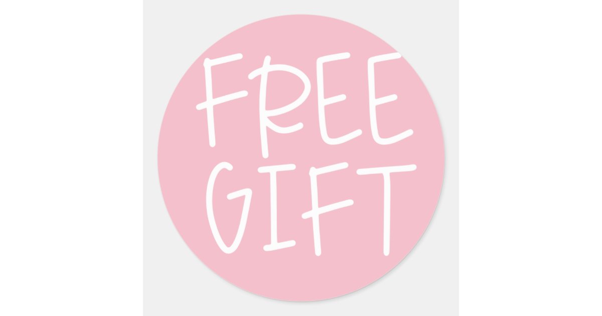 Pink script free sample free gift Sticker | Zazzle