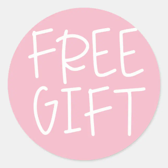Pink script free sample free gift Sticker | Zazzle