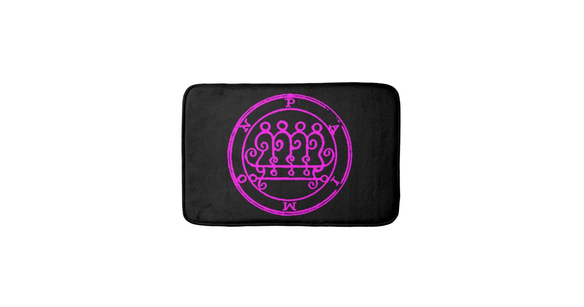 Pink Seal of Paimon Demonology Sigil Bath Mat | Zazzle