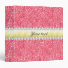 Pink Glitter Rhinestone Leopard Bling Binder | Zazzle.com