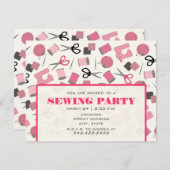 Pink Sewing Party Invitation | Zazzle