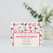 Pink Sewing Party Invitation | Zazzle