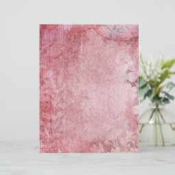 Pink Shabby Vintage Scrapbook Paper | Zazzle