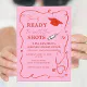 Pink She is Ready To Call The Shots Graduation Invitation | Zazzle
