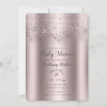 Pink Shimmer Flutter Butterfly Baby Shower Invitation | Zazzle