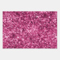 Pink & Silver Glitter Sparkle Wrapping Paper Sheets | Zazzle