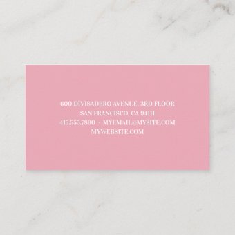Pink Simple Modern Professional Business Card | Zazzle