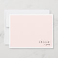 Pink Simple Script Modern personalized Stationery Note Card | Zazzle