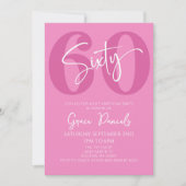 Pink Sixty 60th Sixtieth Birthday Party Invitation | Zazzle