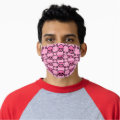 Pink Skull Emo Girl Adult Cloth Face Mask | Zazzle