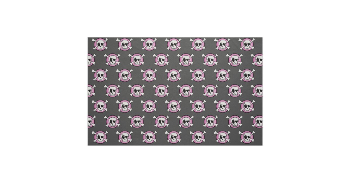 Pink Skulls Fabric | Zazzle.com