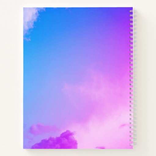 Pink Sky Background Spiral Art Sketchbook Notebook | Zazzle
