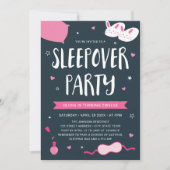 Pink Sleepover Party Birthday Invitation | Zazzle