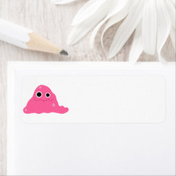 Pink Slime Monster Label | Zazzle