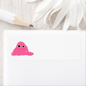 Pink Slime Monster Label | Zazzle