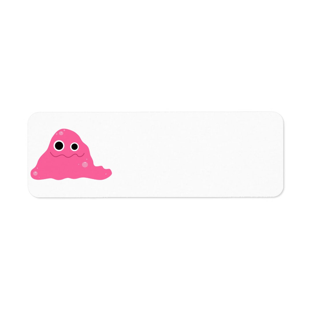 Pink Slime Monster Label | Zazzle
