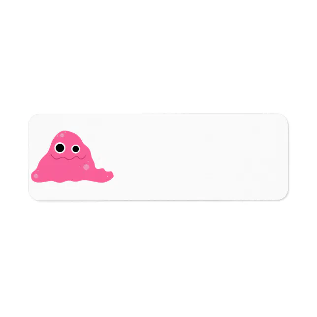 Pink Slime Monster Label | Zazzle