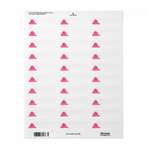Pink Slime Monster Label | Zazzle