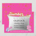 Pink Slumber Party Birthday Party Invitation | Zazzle