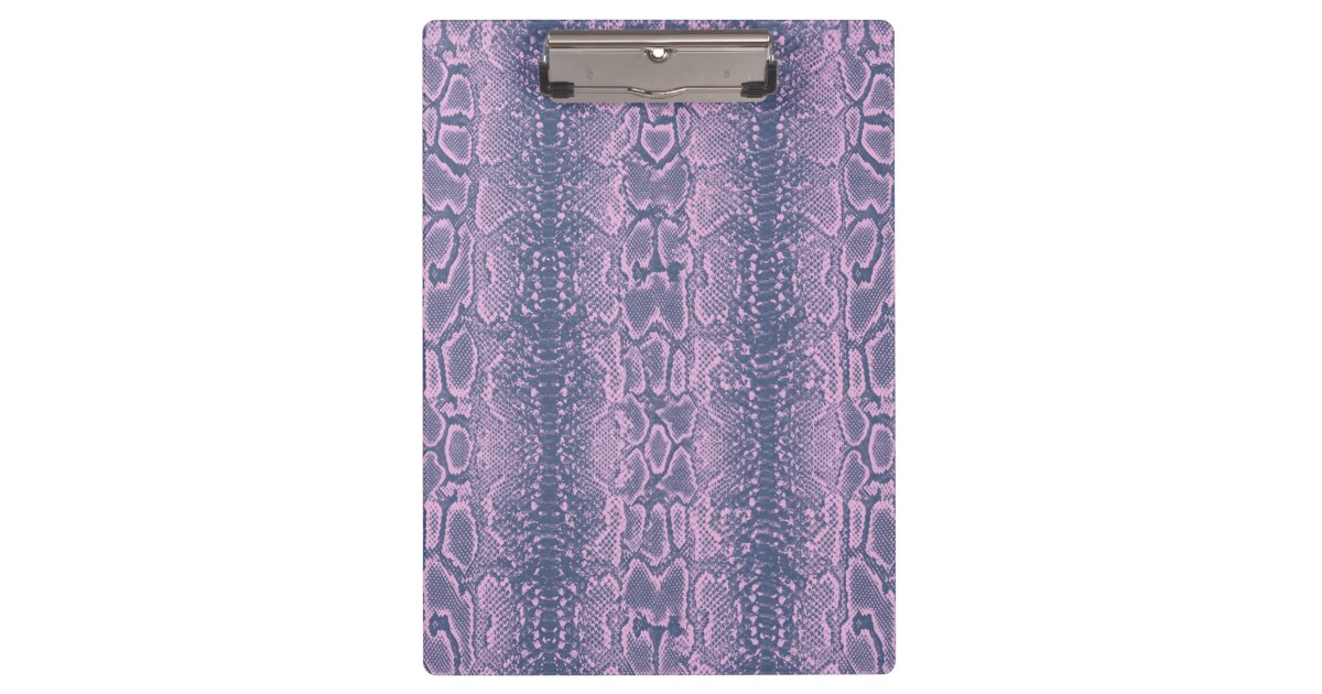 Pink Snake Skin Animal Print Clipboard | Zazzle