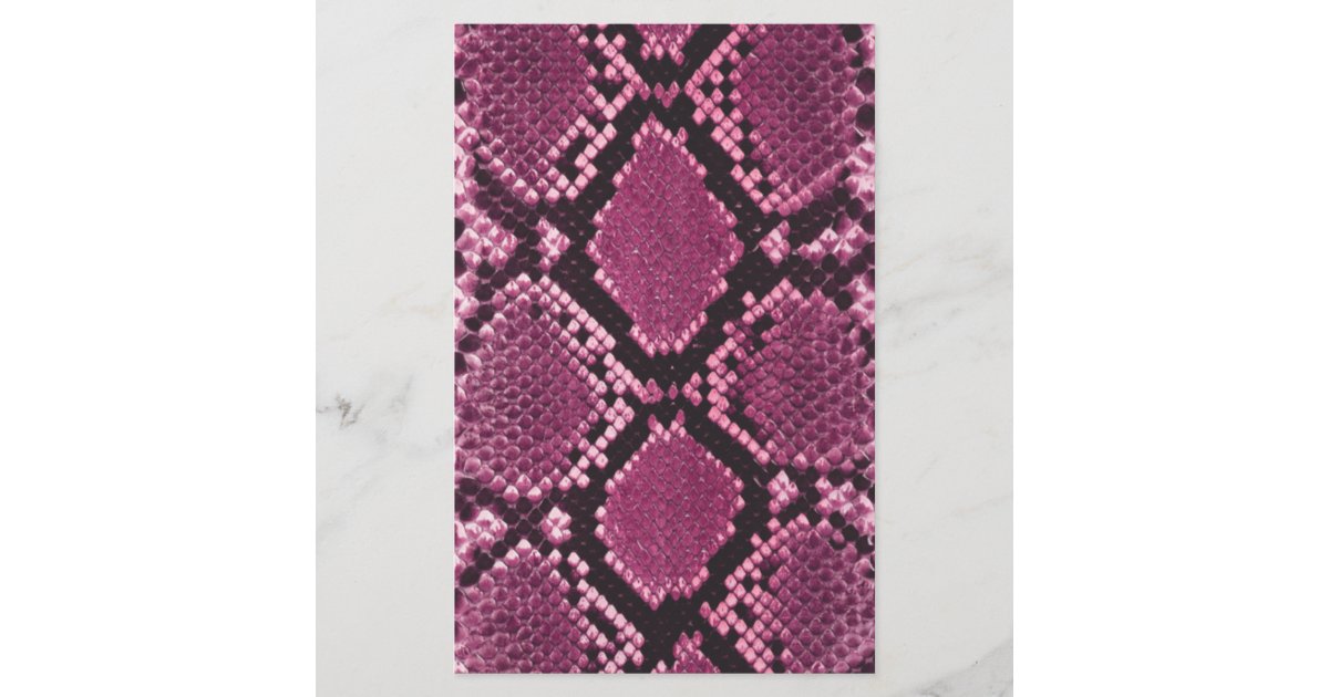 Pink Snakeskin Pattern Stationery | Zazzle
