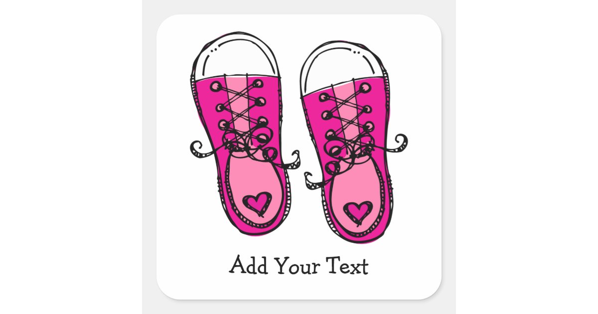 Pink Sneakers Sticker | Zazzle