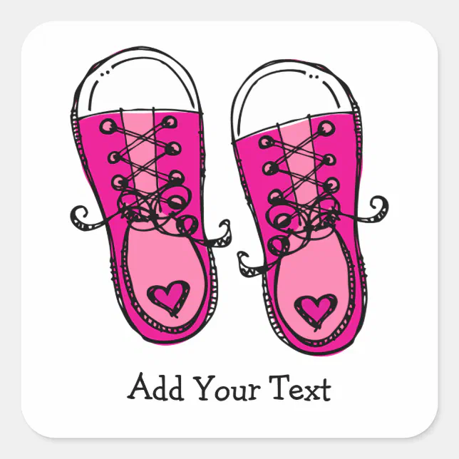 Pink Sneakers Sticker | Zazzle