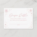 Pink Snowflake Baby Shower Diaper Raffle Ticket Enclosure Card | Zazzle