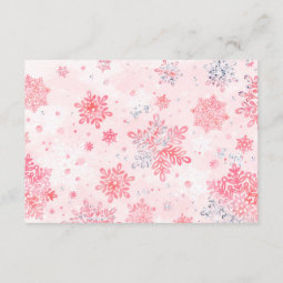 Pink Snowflakes Baby Shower Book for Baby Card | Zazzle