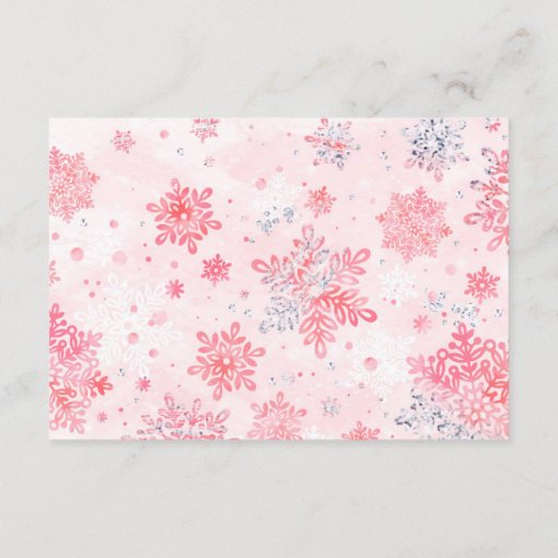 Pink Snowflakes Baby Shower Book for Baby Card | Zazzle