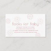 Pink Snowflakes Baby Shower Books for Baby Enclosu Enclosure Card | Zazzle