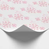 Pink Snowflakes Christmas Wrapping Paper | Zazzle