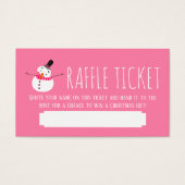 Pink Snowman, Christmas Party Raffle Ticket | Zazzle