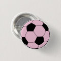 Pink Soccer Football Button | Zazzle