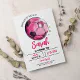 Pink Soccer Girl Birthday Invitation | Zazzle