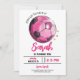 Pink Soccer Girl Birthday Invitation | Zazzle