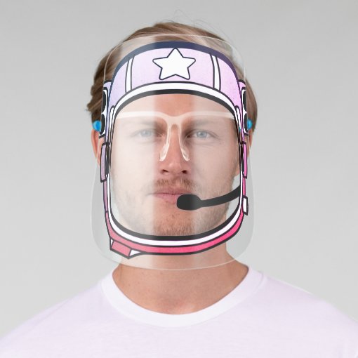 Pink Space Astronaut Helmet With Mic Face Shield | Zazzle