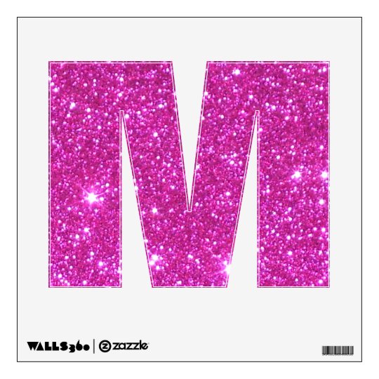 Pink Sparkle Alphabet Letters Wall Decal | Zazzle.com