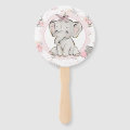 Pink Sparkle Elephant Hand Fans | Zazzle
