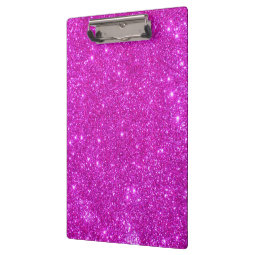 Pink Sparkle Glitter Girly Clipboard 3 | Zazzle