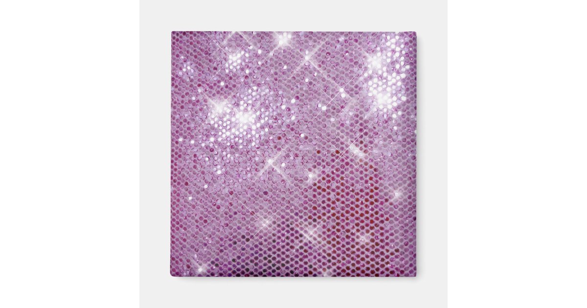 Pink Sparkle-Look Magnet | Zazzle