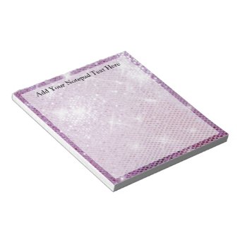 Pink Sparkle-Look Notepad | Zazzle