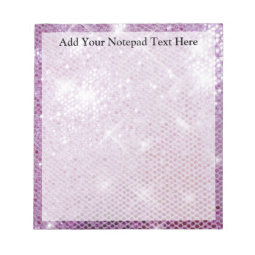 Pink Sparkle-Look Notepad | Zazzle