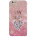 Pink Sparkle Silver Glitter Heart Case-Mate iPhone Case | Zazzle