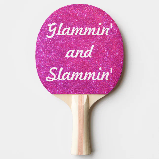Pink Sparkle Sparkly Glitter Glam Glittery Sports Ping-Pong Paddle | Zazzle