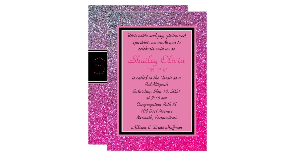 Pink Sparkles Invitation | Zazzle.com